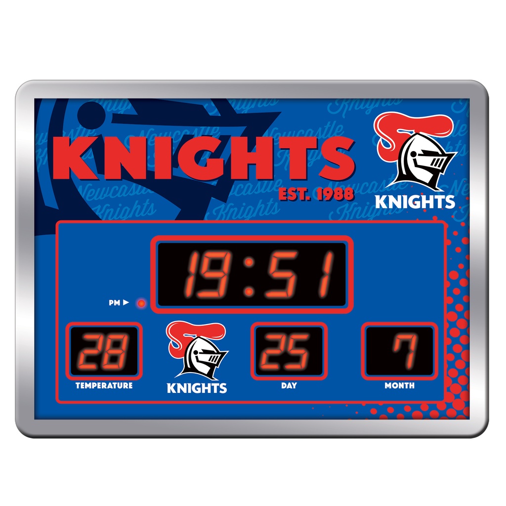 NRL Newcastle Knights LED Scoreboard Clock | Ryft