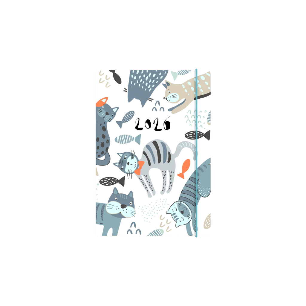 2026 Diary A5 Week-To-View (WTV) Soft Cover Maru Cats - Collins Debden ...